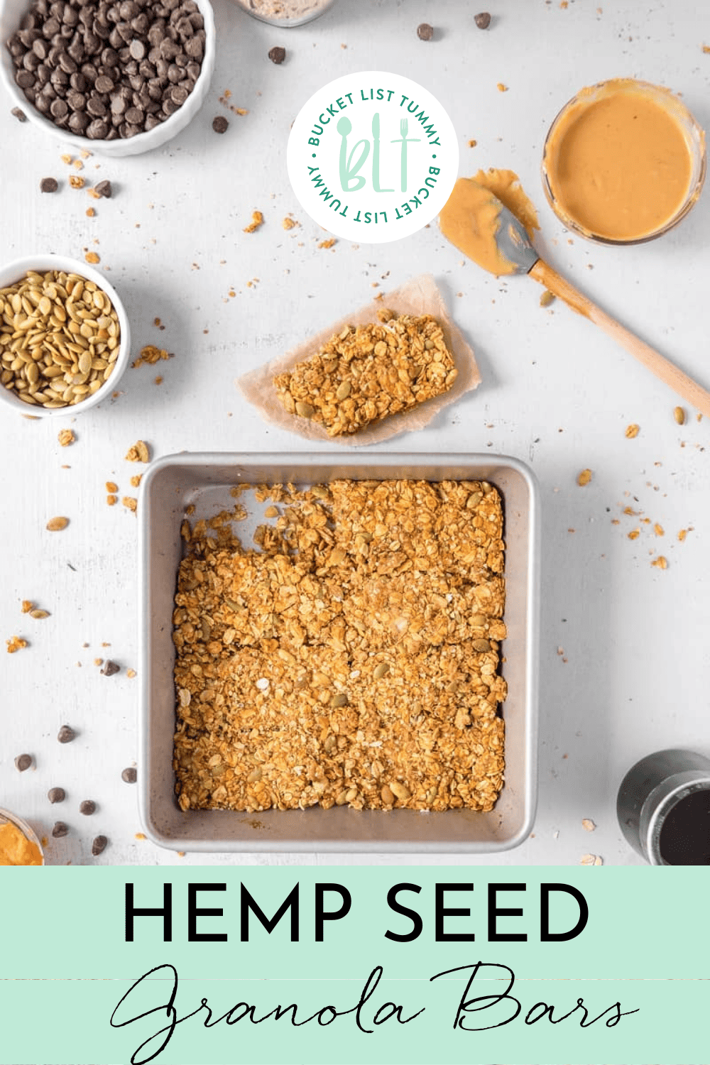 Healthy Pumpkin Granola Bars with Hemp Seeds | Bucket List Tummy