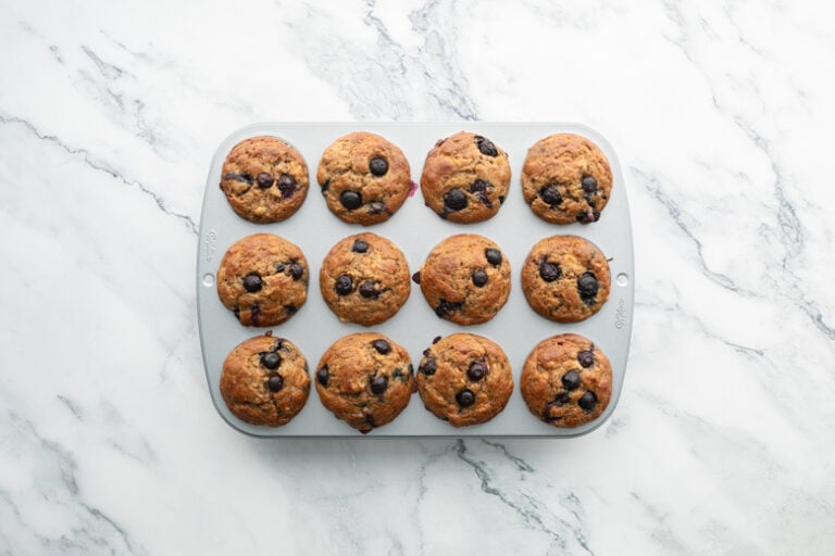 Fluffy Blueberry Banana Muffins with Yogurt - Bucket List Tummy